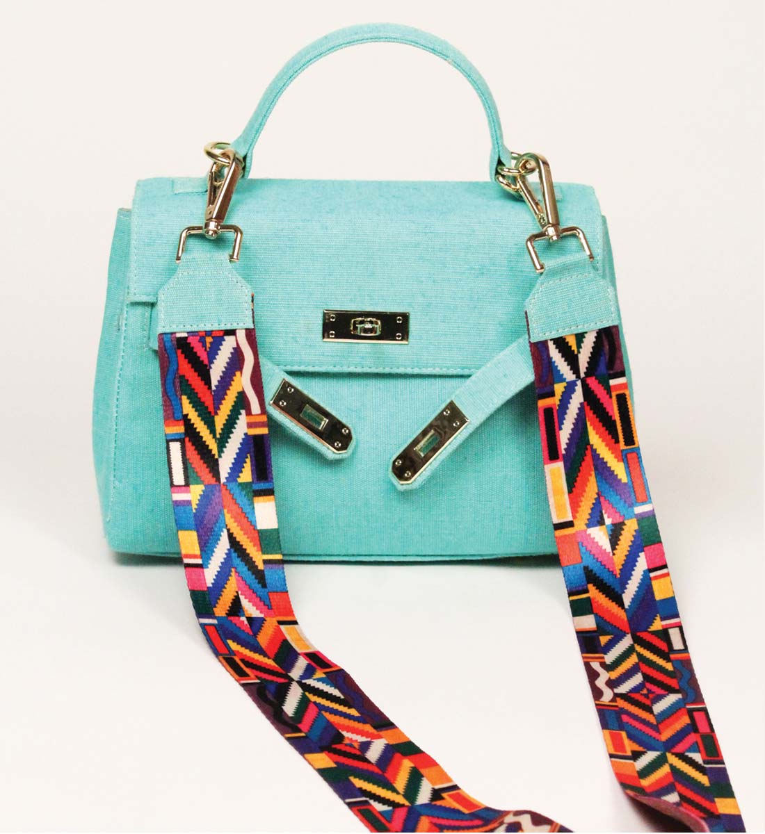 GEORGIA – Classy Turquoise Jute Hand Bag – Jute Smart – Jute hand bags ...